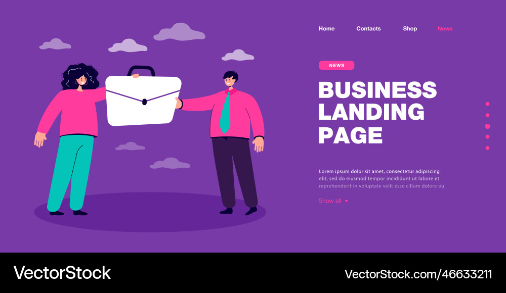 HR Handover Job Offer Royalty Free Vector Image