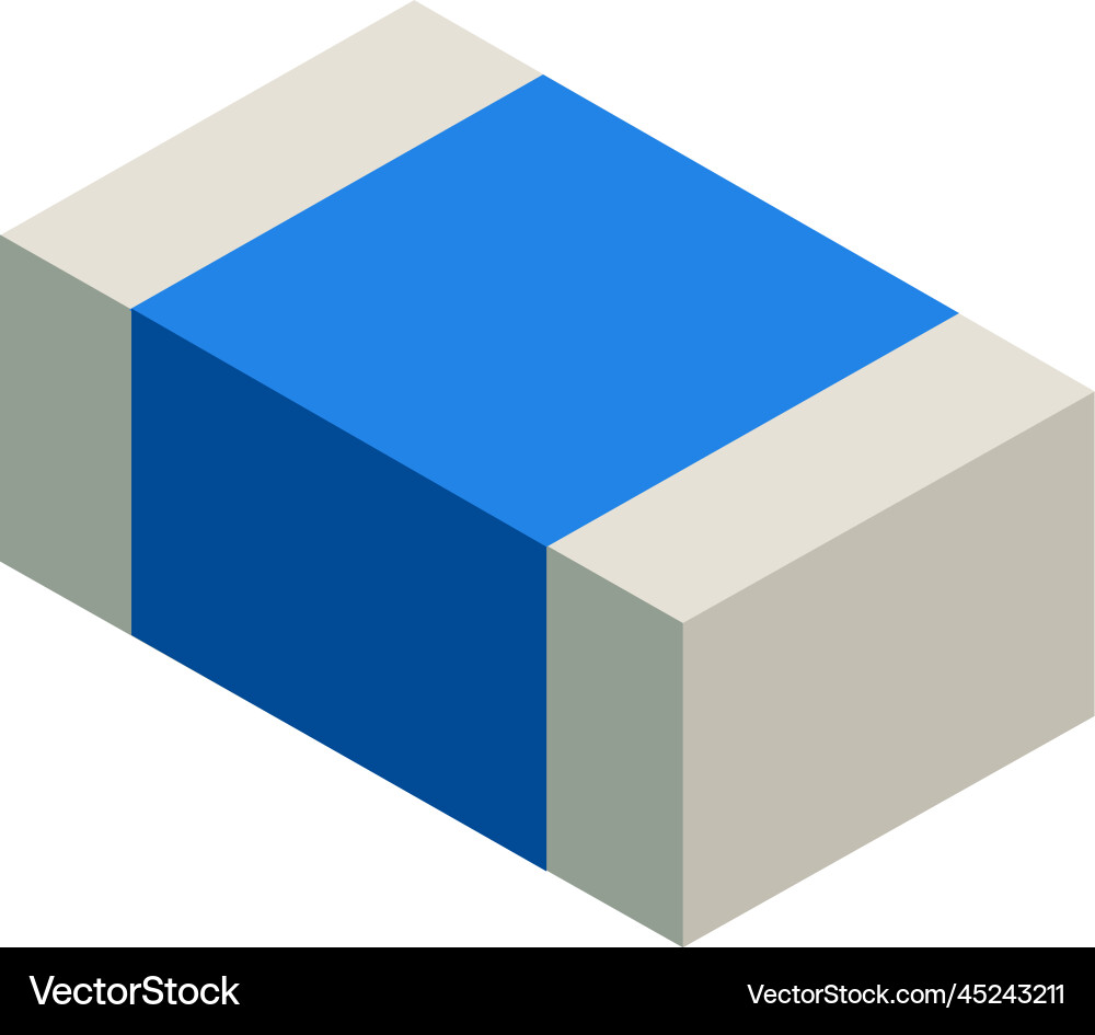 Isometric semiconductor part composition Vector Image
