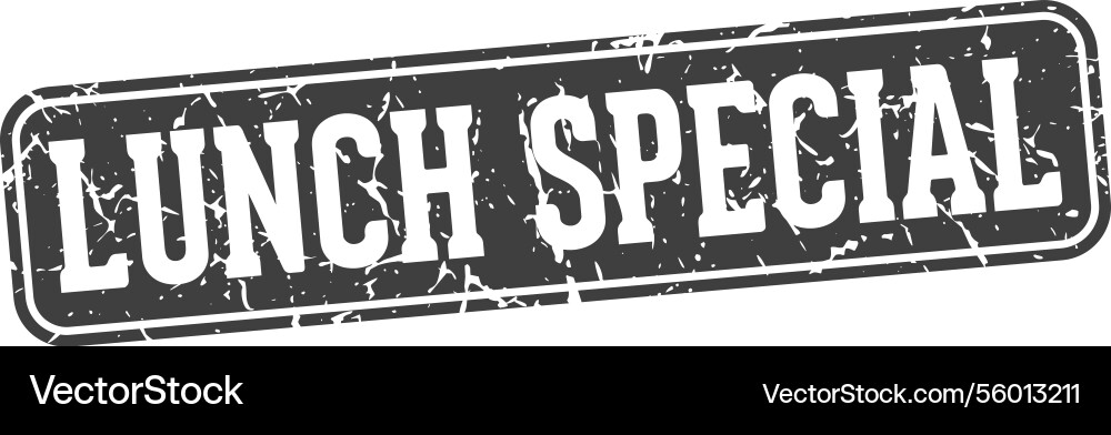 Lunch special rectangular sign stamp Royalty Free Vector