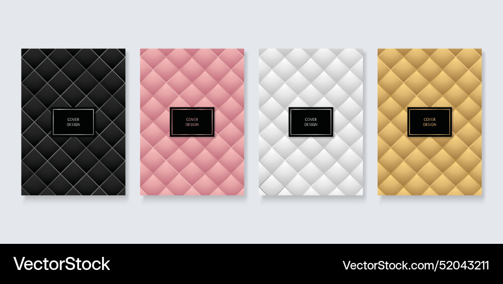 Luxury cover template with geometric pattern Vector Image