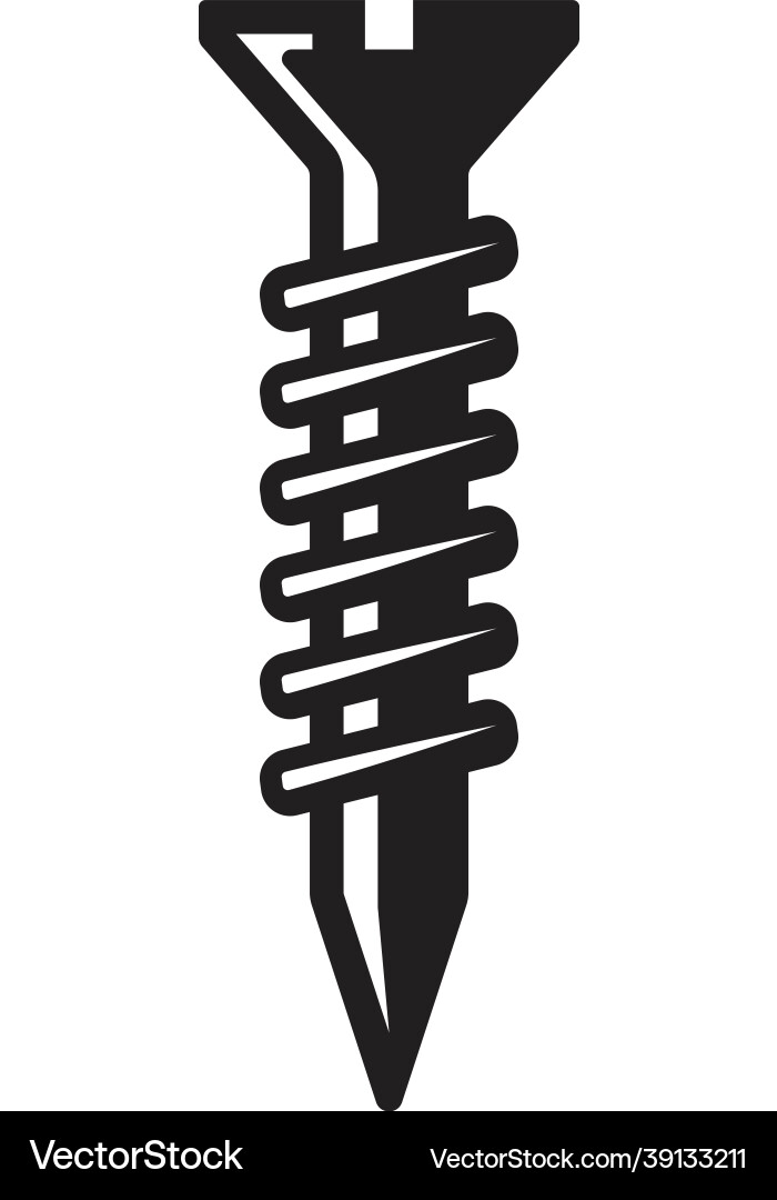 Metallic Screw Close-Up Royalty Free Vector Image