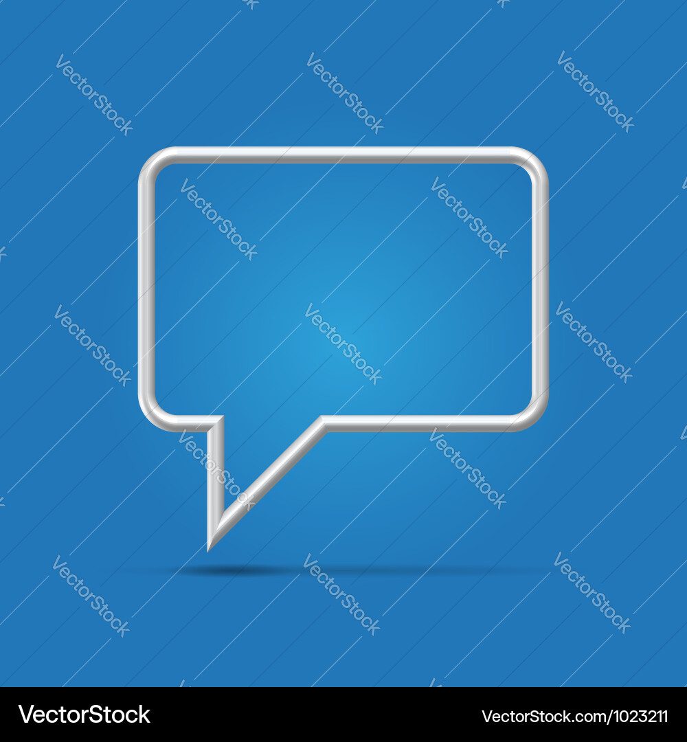 Silver Communication Bubble Icon Royalty Free Vector Image