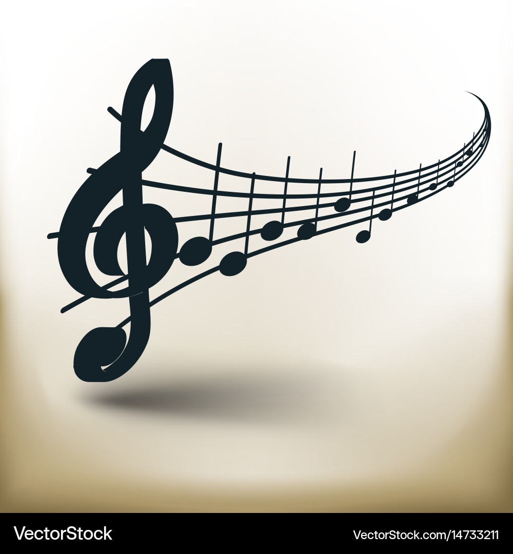 Simple music notes Royalty Free Vector Image - VectorStock