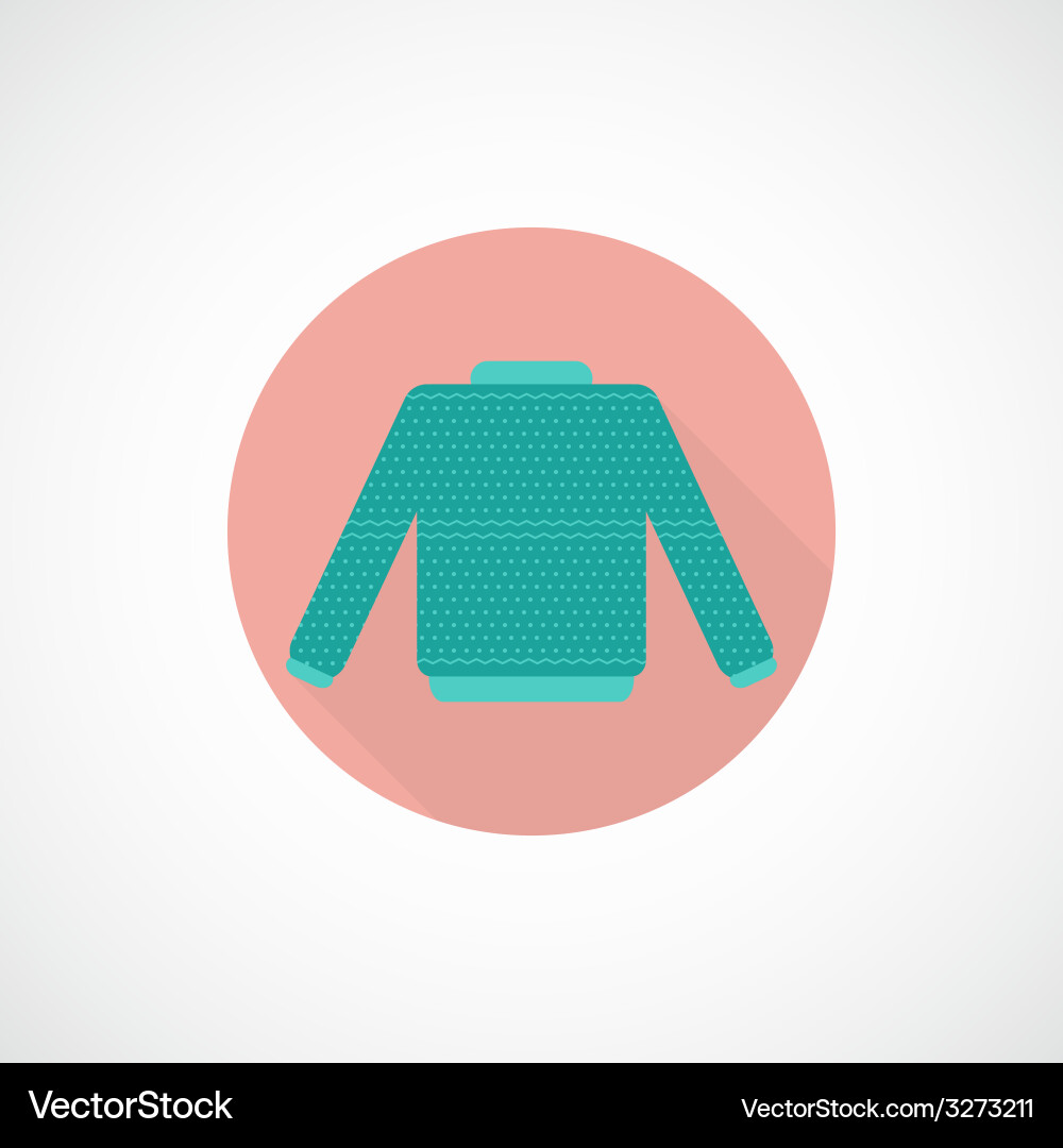 Sweater icon in flat style Royalty Free Vector Image
