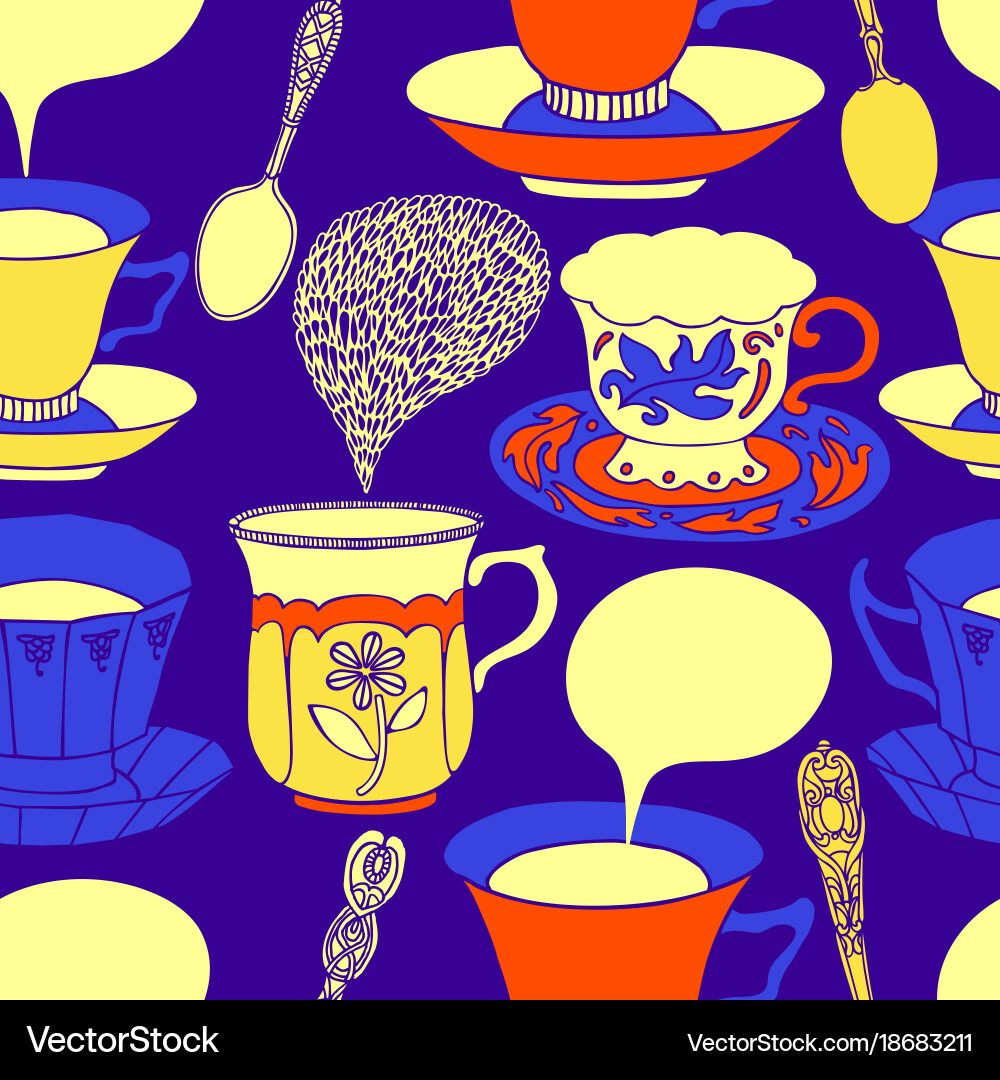 Tea time background Royalty Free Vector Image - VectorStock