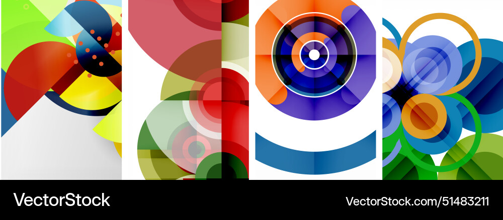 World of geometric elegance with abstract circle Vector Image