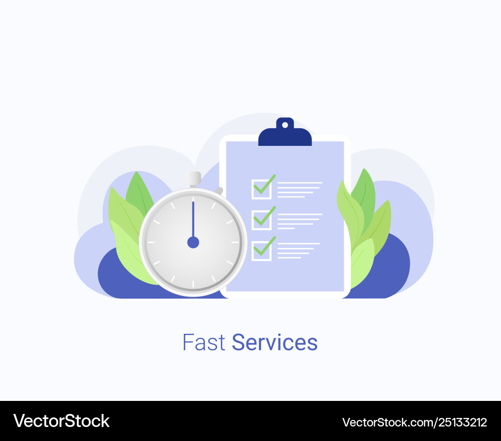 Fast service concept Royalty Free Vector Image