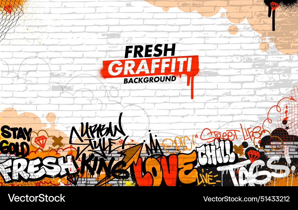Graffiti background Royalty Free Vector Image - VectorStock