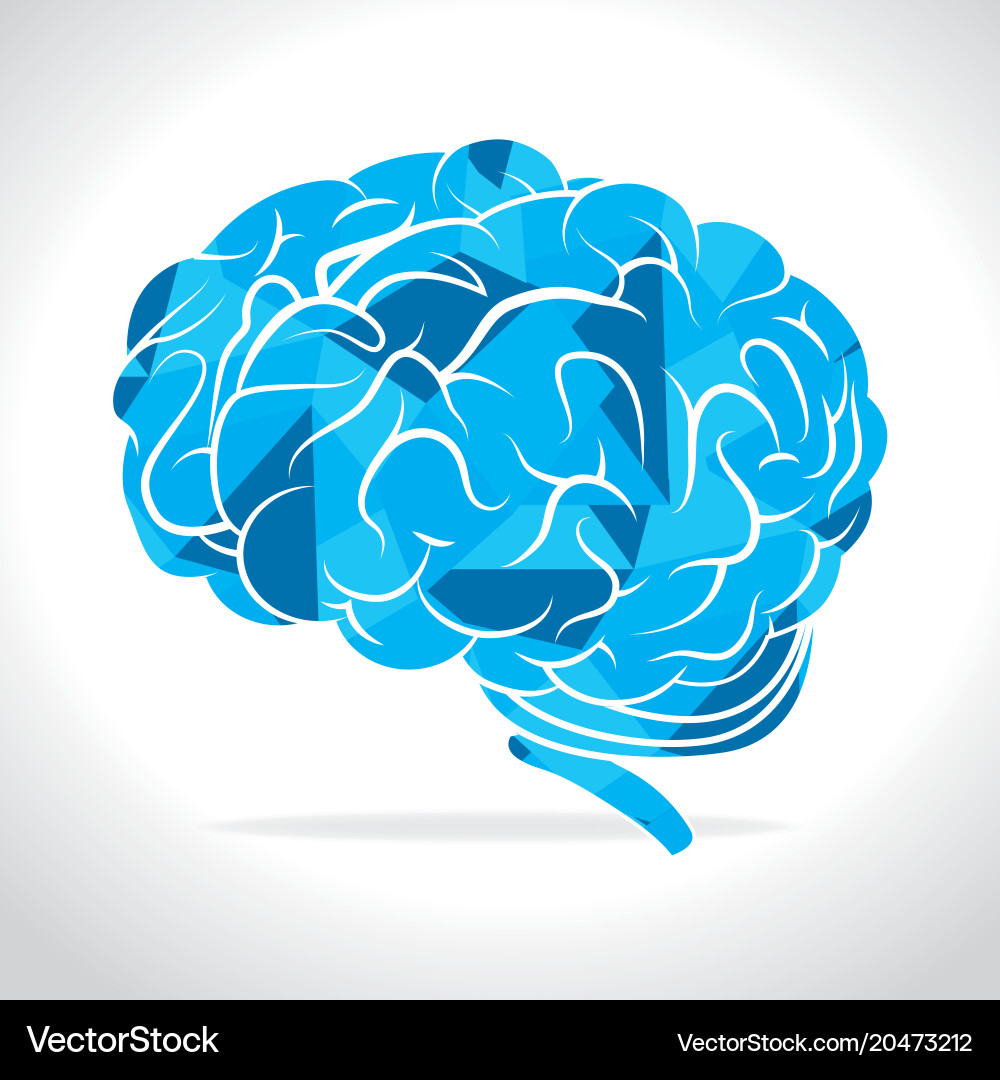 Intelligence of the human brain Royalty Free Vector Image