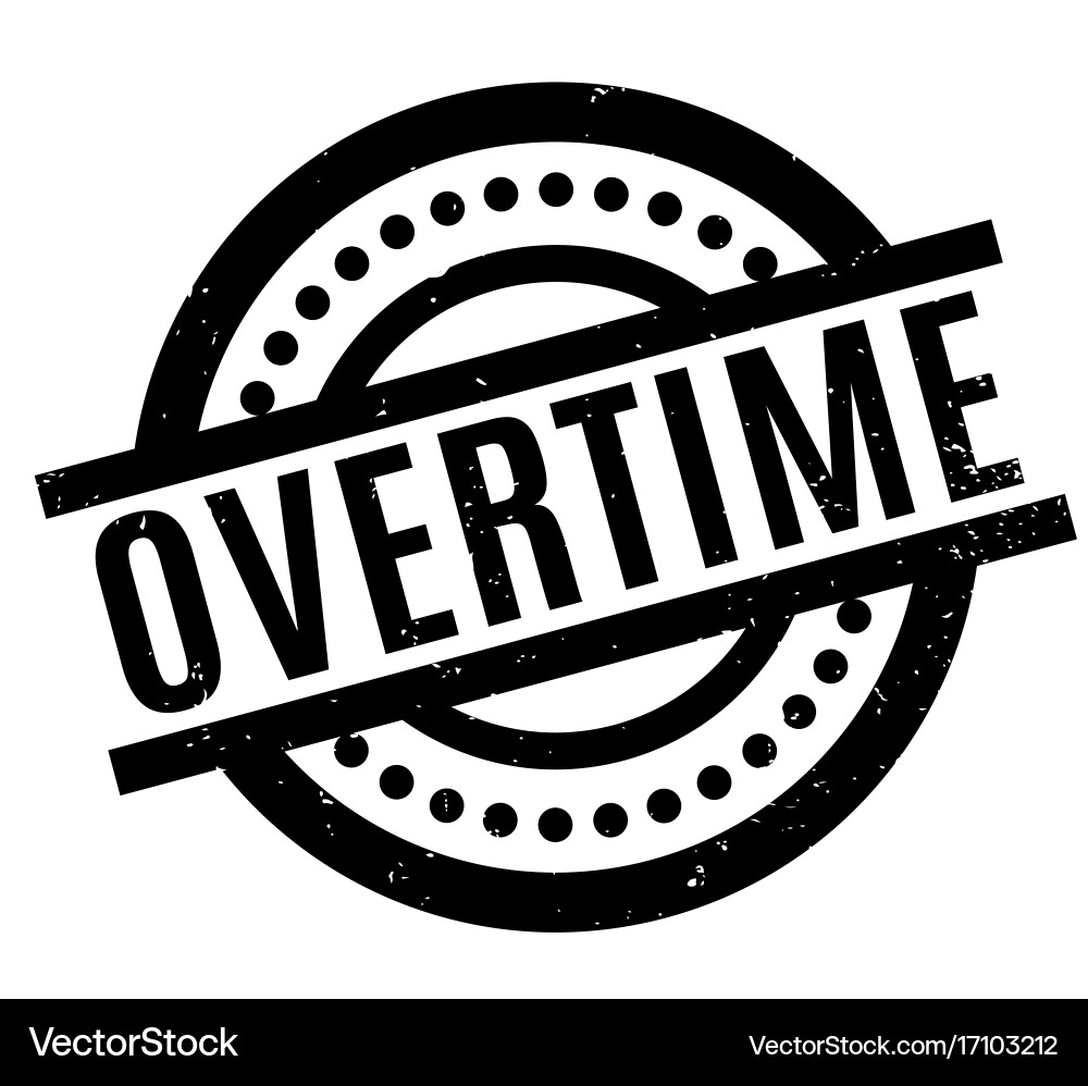 Overtime rubber stamp Royalty Free Vector Image