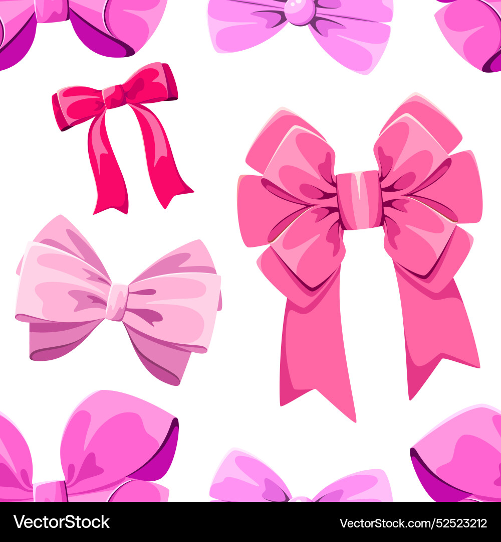 Pink bows Royalty Free Vector Image - VectorStock