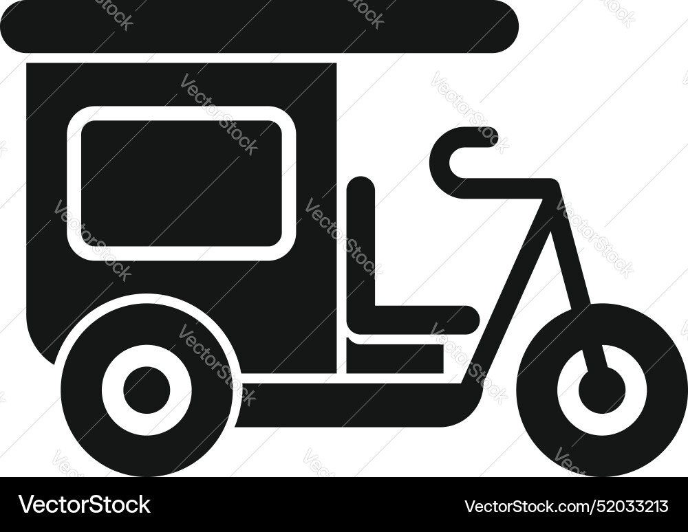 Asian motor tricycle presenting traditional public