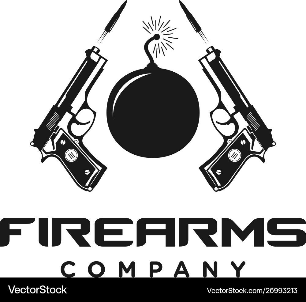 Firearms Logo Set Royalty Free Vector Image - VectorStock