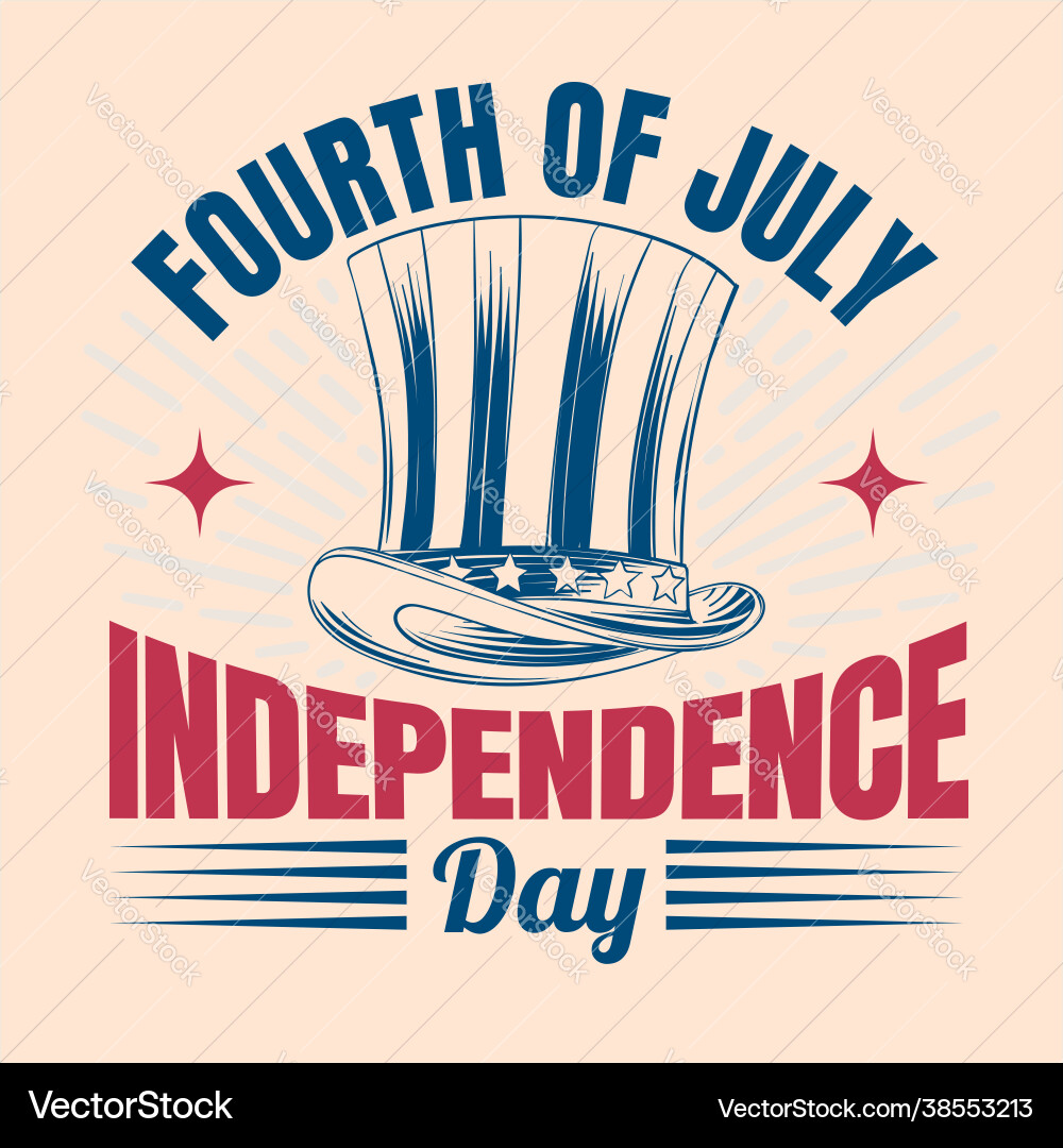 Independence day badge design Royalty Free Vector Image