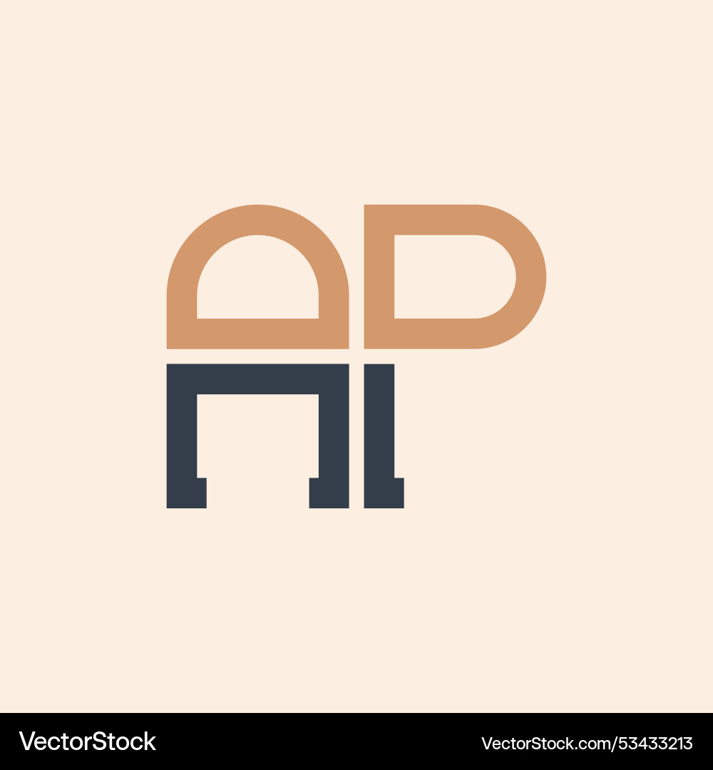 Modern ap letter logo design creative and Vector Image