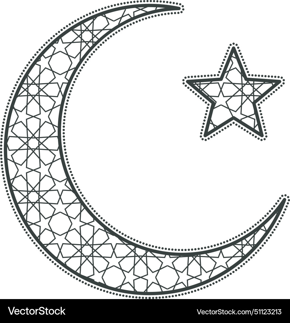 Moon line art creative design Royalty Free Vector Image
