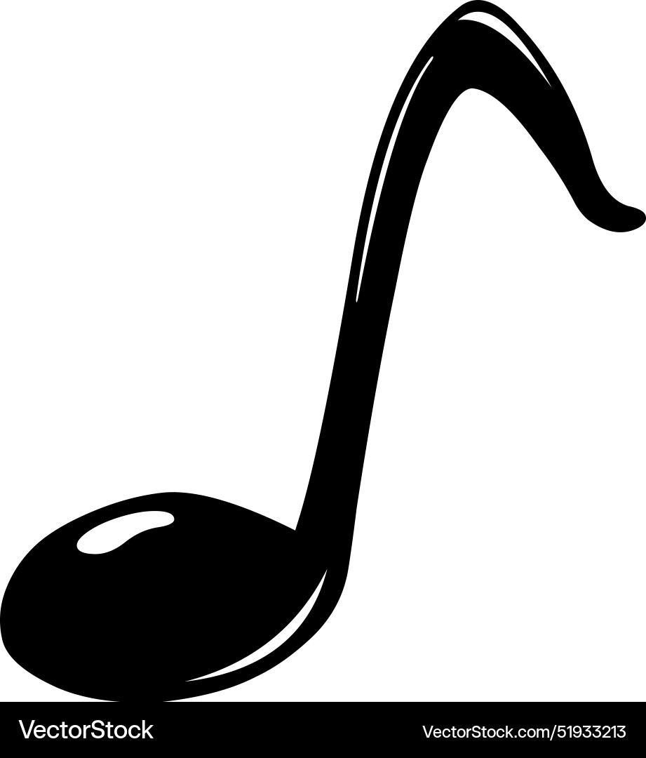 Musical note eighth Royalty Free Vector Image - VectorStock