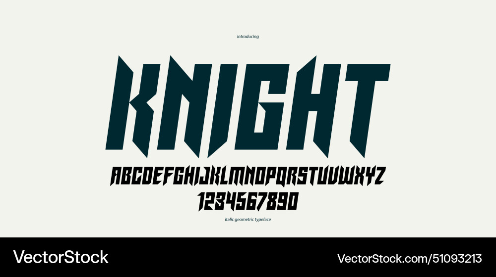Sharp and bold gothic font for logo creation Vector Image