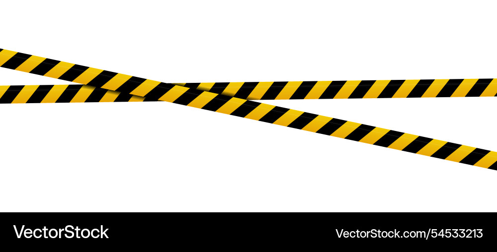 Warning tape with yellow and black diagonal Vector Image