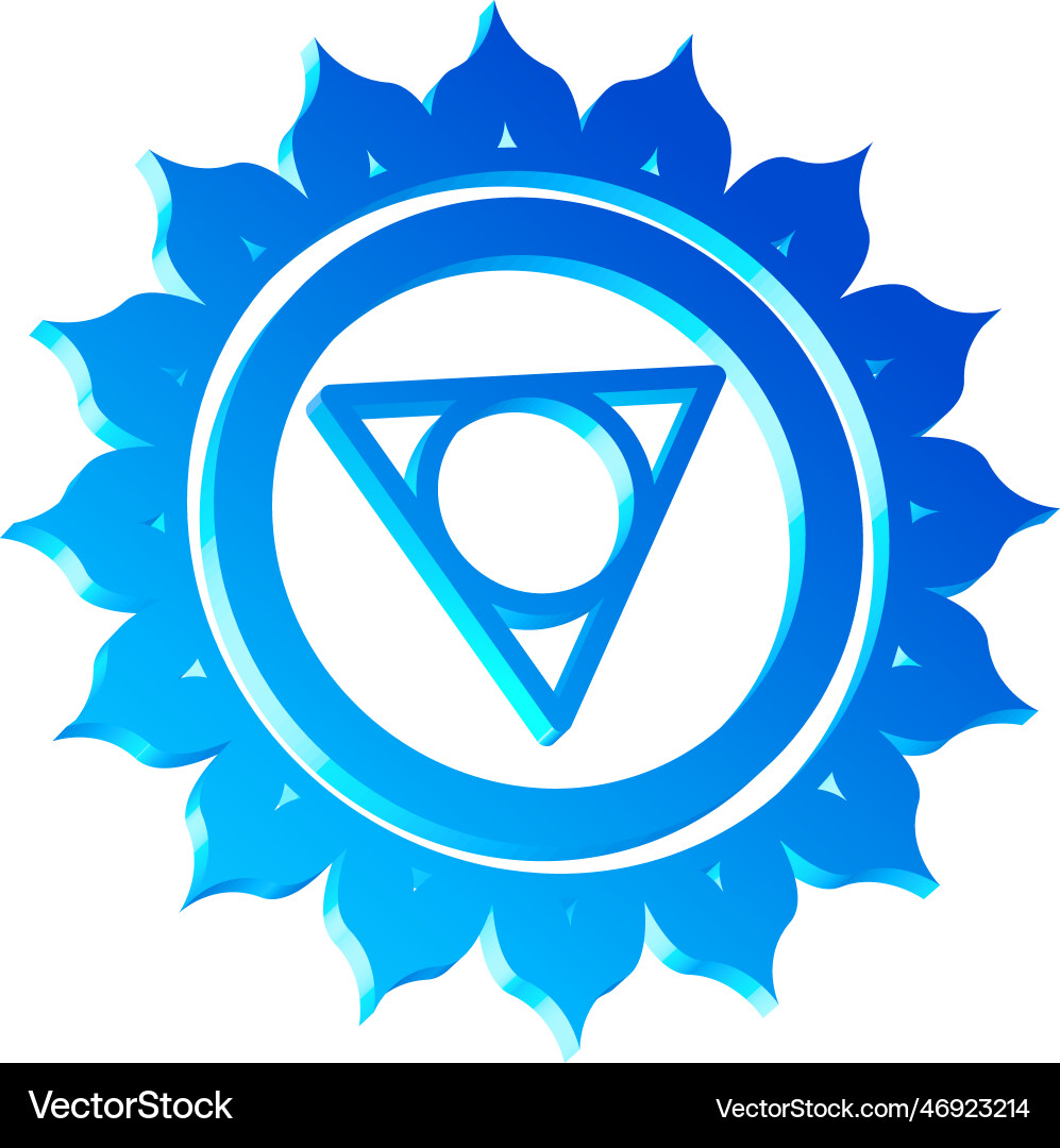 3d vishuddha chakra Royalty Free Vector Image - VectorStock