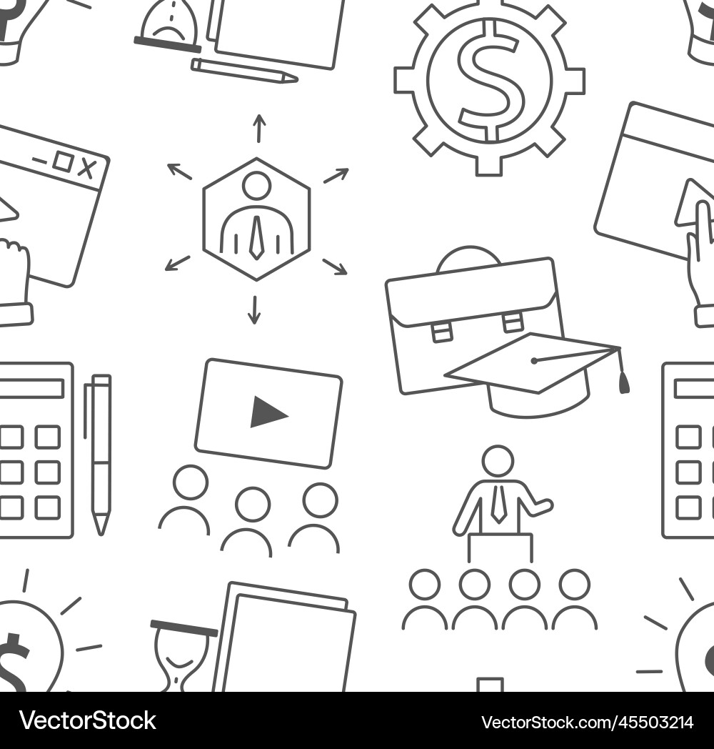 Business Line Pattern - Finance & Strategy Vector Image