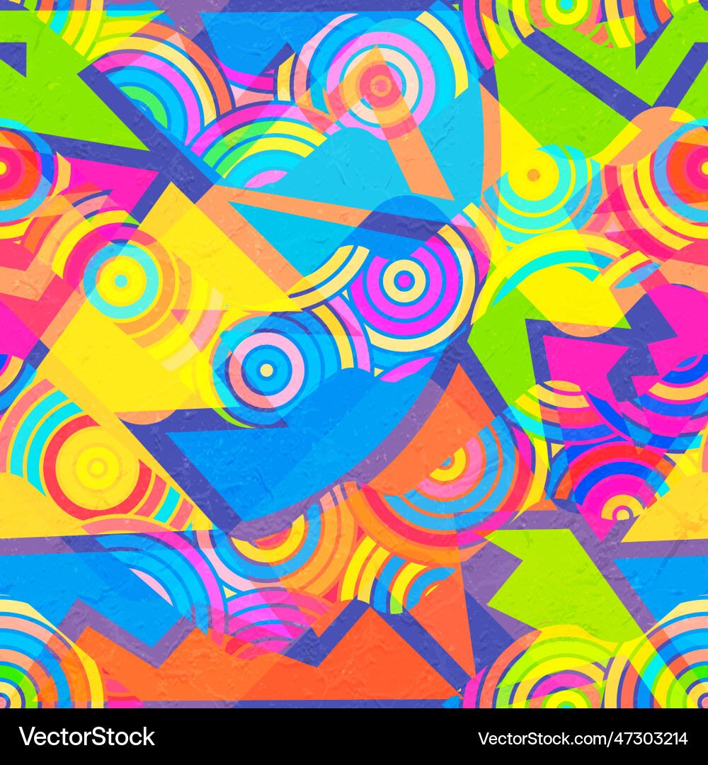 Colorful abstract painting seamless pattern Vector Image