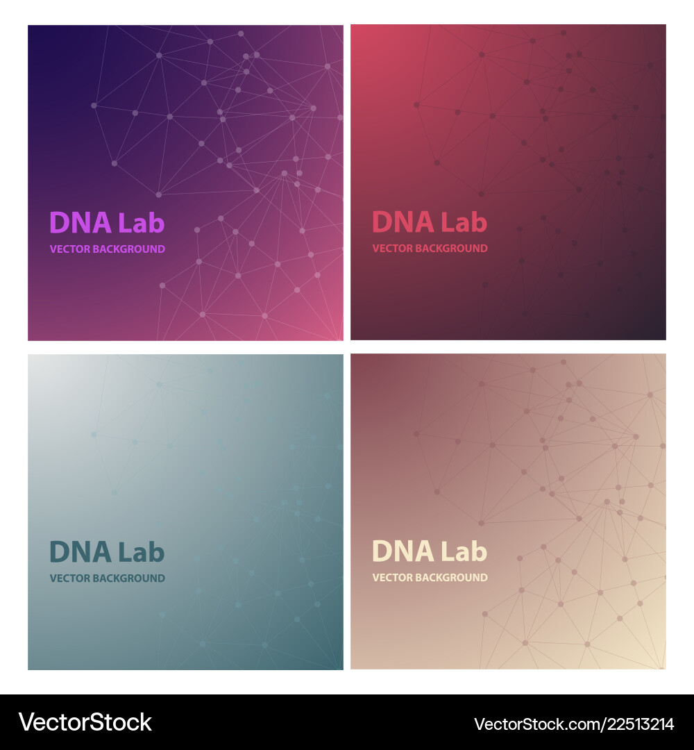 DNA Strand Backgrounds - Biotechnology Royalty Free Vector