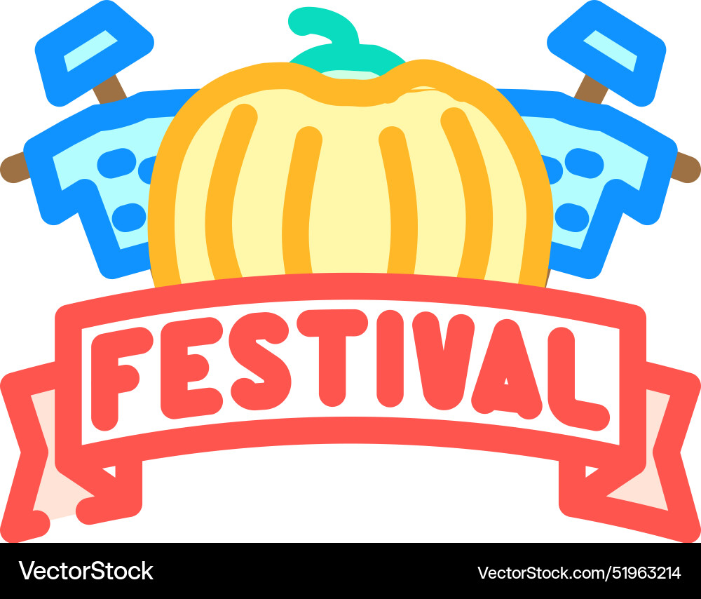 Fall festivals autumn color icon Royalty Free Vector Image