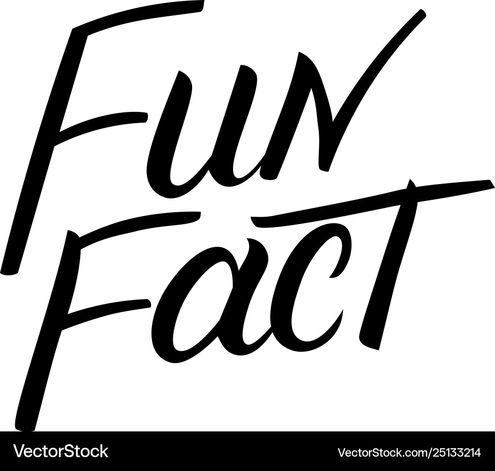 Fun Fact Handschriftschrift Lizenzfreies Vektorbild