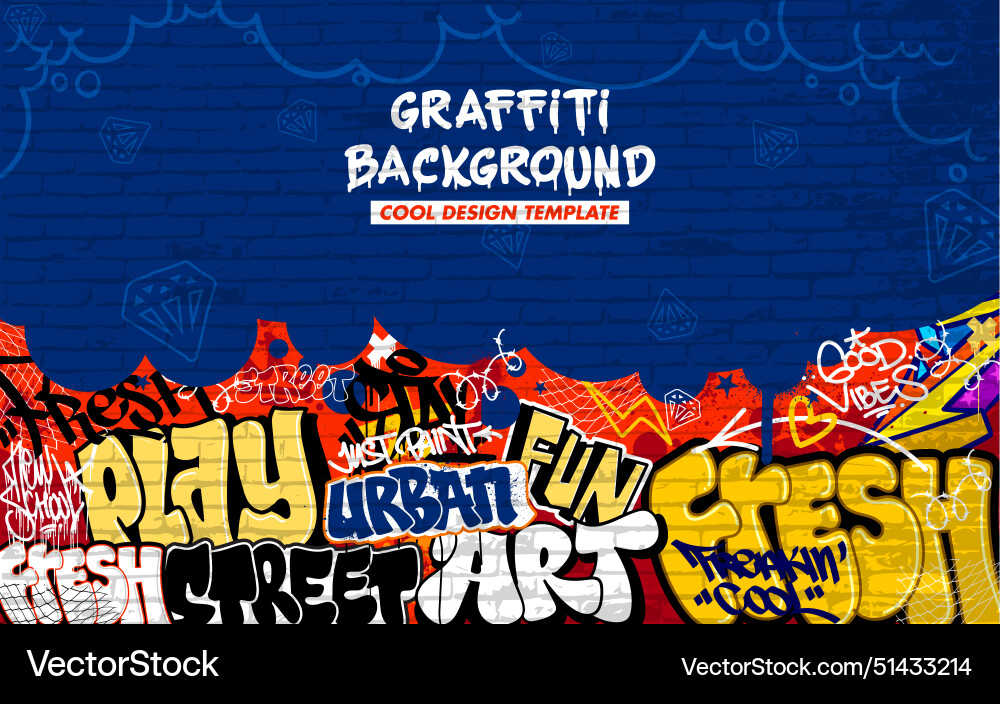Graffiti background Royalty Free Vector Image - VectorStock