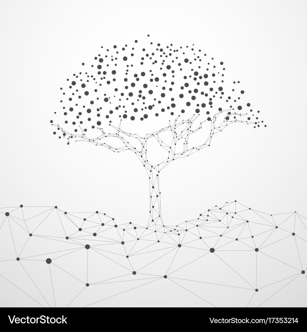 Poly tree Royalty Free Vector Image - VectorStock