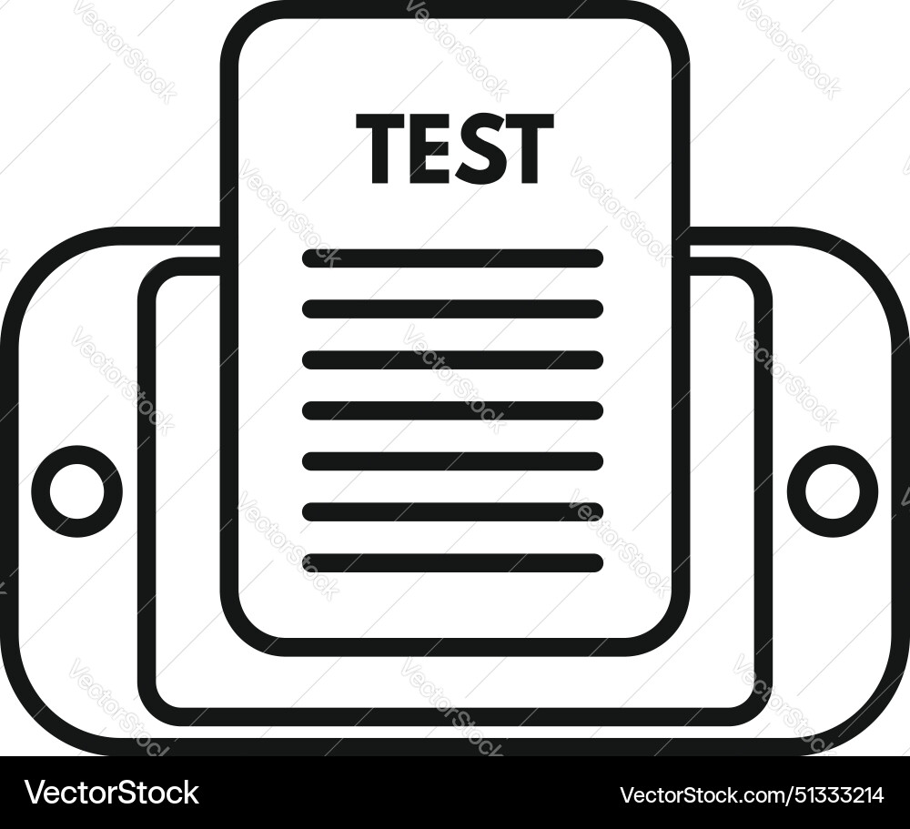 Printer with test page icon Royalty Free Vector Image