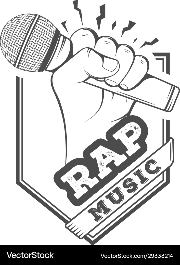 Rap music logo Royalty Free Vector Image - VectorStock