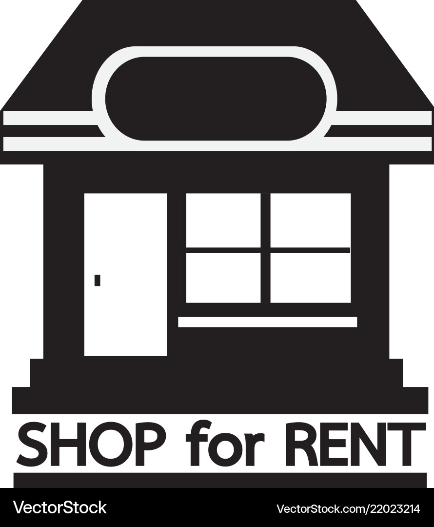 Shop for rent icon design Royalty Free Vector Image