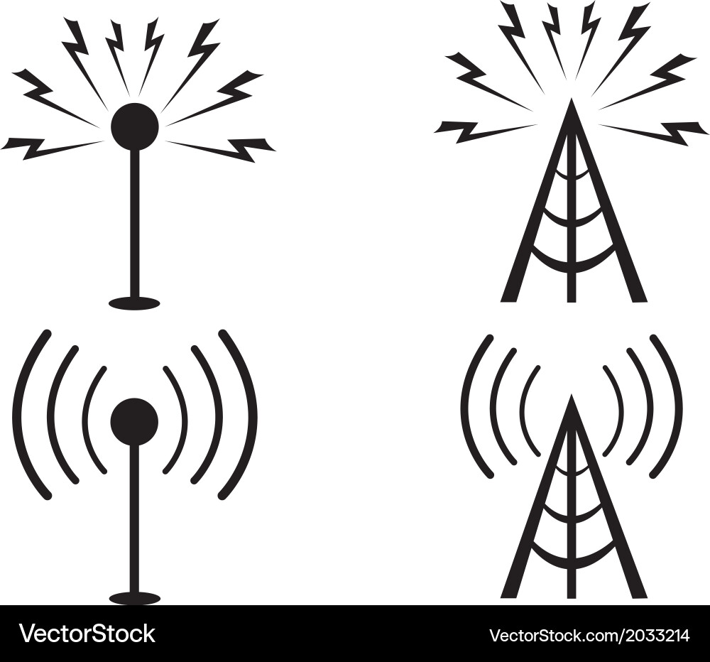 Signal towers Royalty Free Vector Image - VectorStock