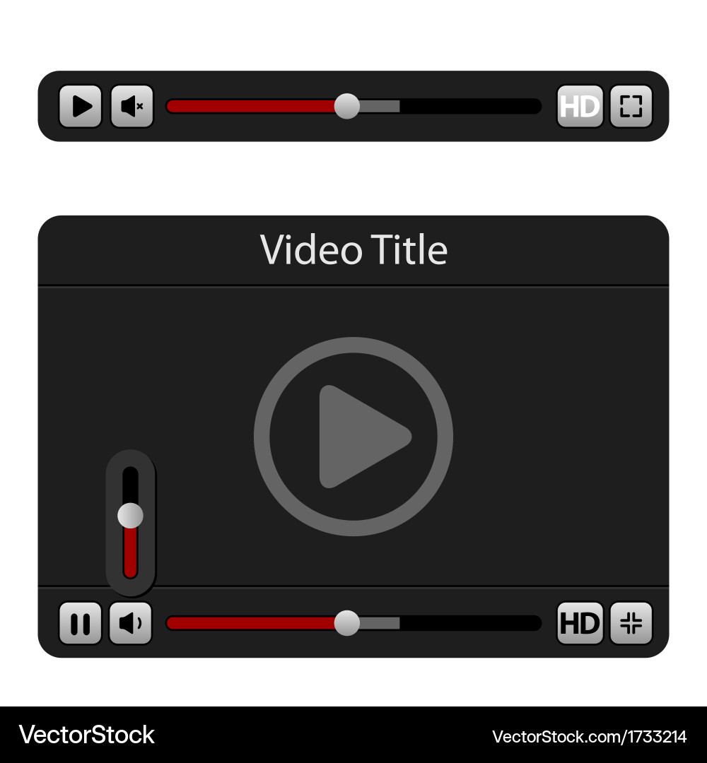 Video player icon Royalty Free Vector Image - VectorStock