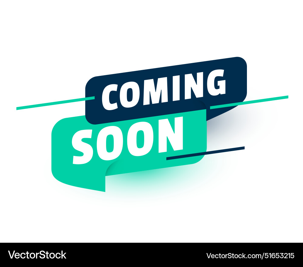 Coming soon notification template in modern style Vector Image