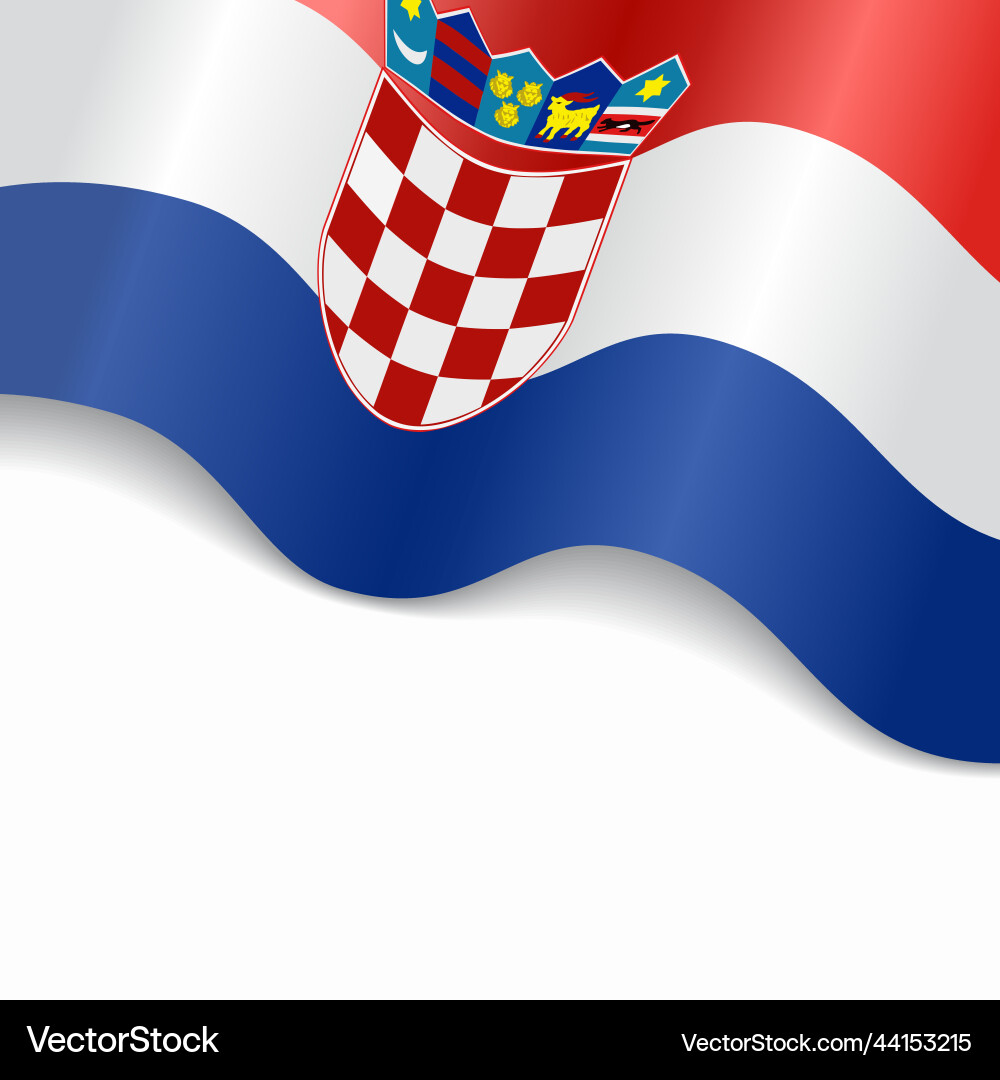 Croatian flag wavy abstract background Royalty Free Vector