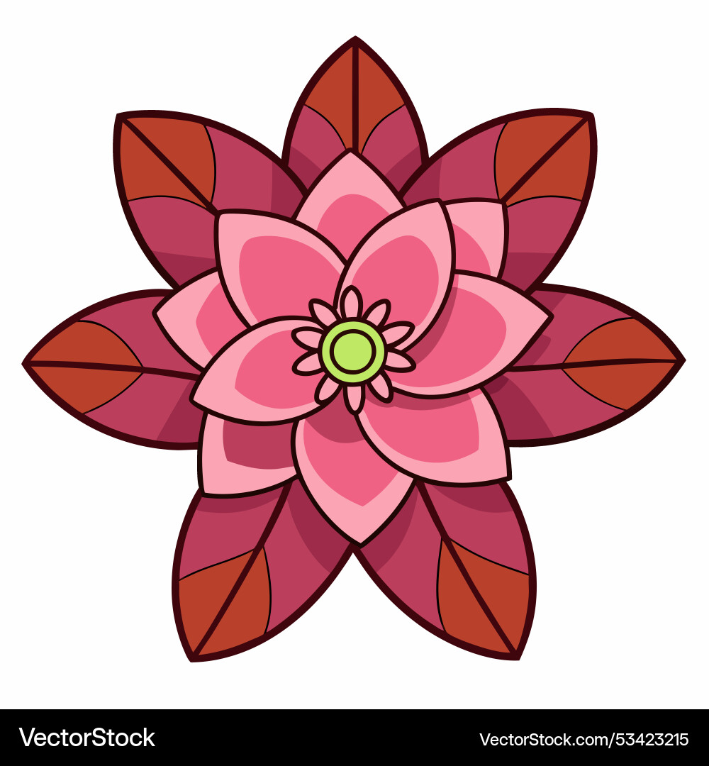 Flower decorative cartoon Royalty Free Vector Image