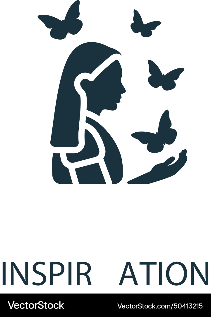 Inspiration icon monochrome simple sign from Vector Image