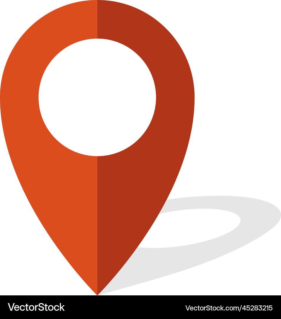 Kartenstift rotes Geo-Marken-Standortsymbol Vektorbild