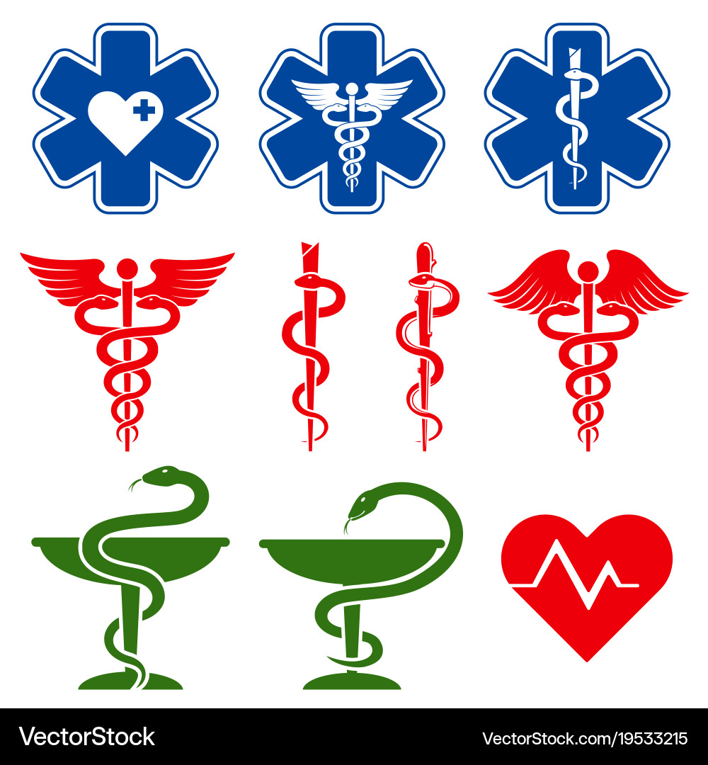 Medical & Pharmacy Symbols Royalty Free Vector Image