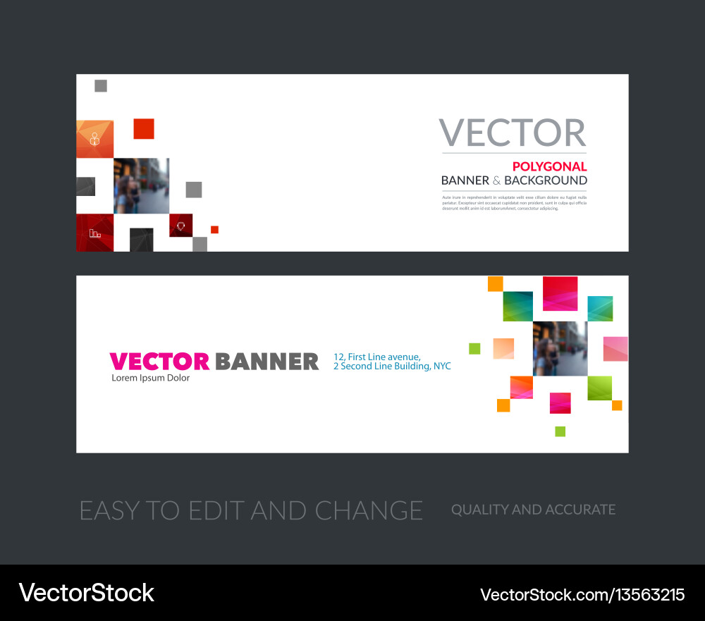 Set of modern horizontal website banners Vector Image