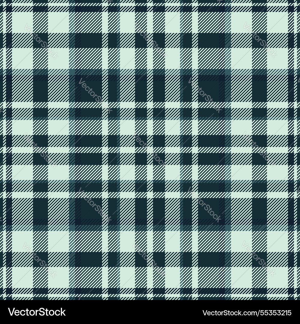 Sophisticated teal and cream plaid pattern Vector Image