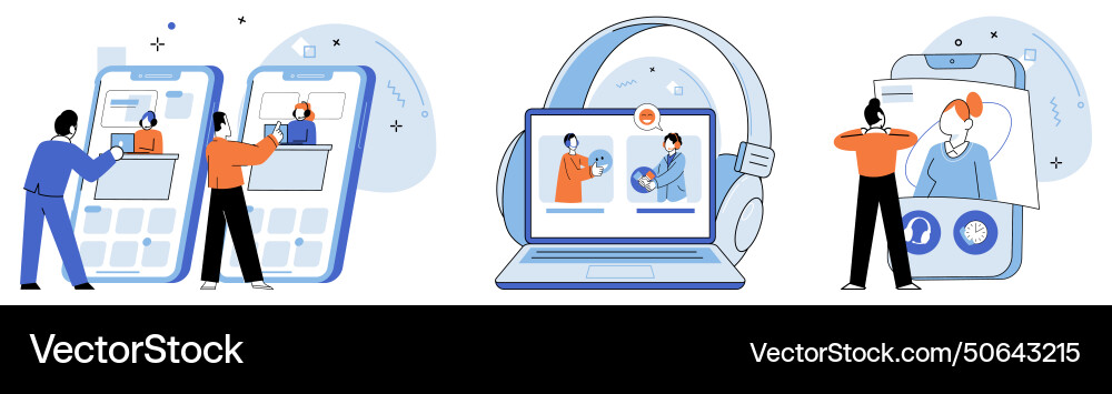 Support service it ensures smooth Royalty Free Vector Image