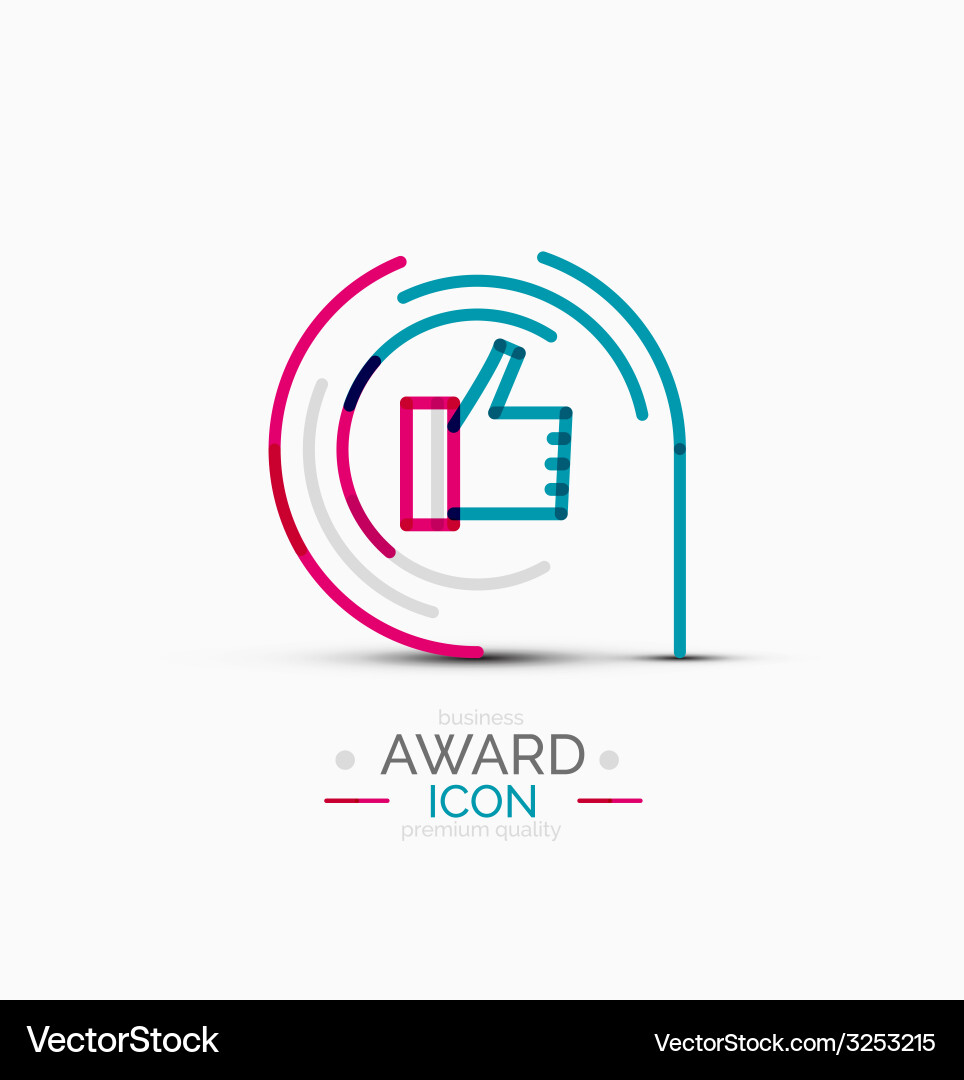 Thumb up icon logo design Royalty Free Vector Image
