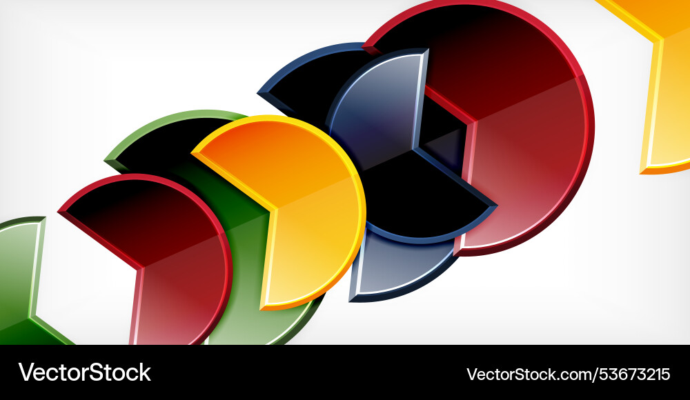 Trendy round shapes with triangular angle design Vector Image