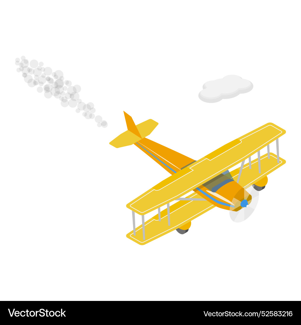 3d isometric flat of flying Royalty Free Vector Image