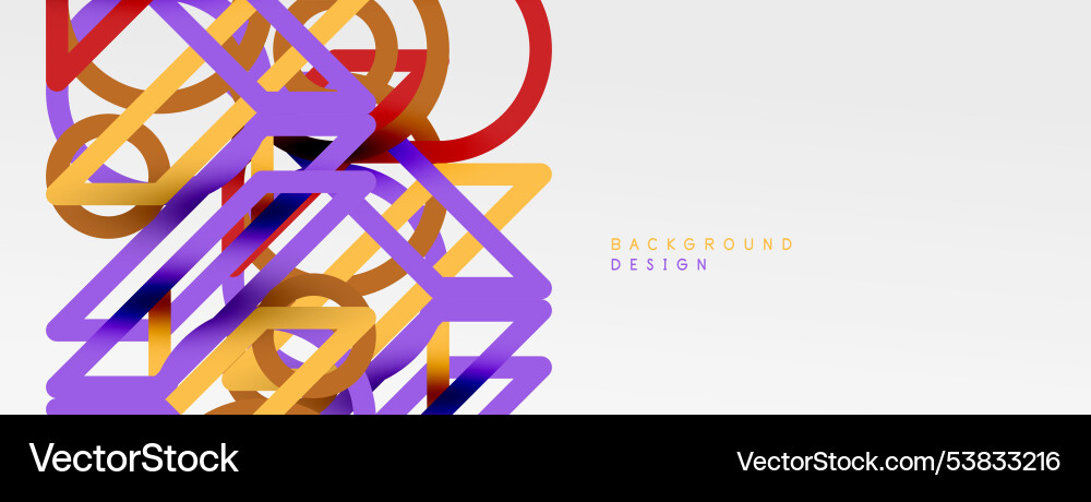 Abstract background - colorful circle lines Vector Image