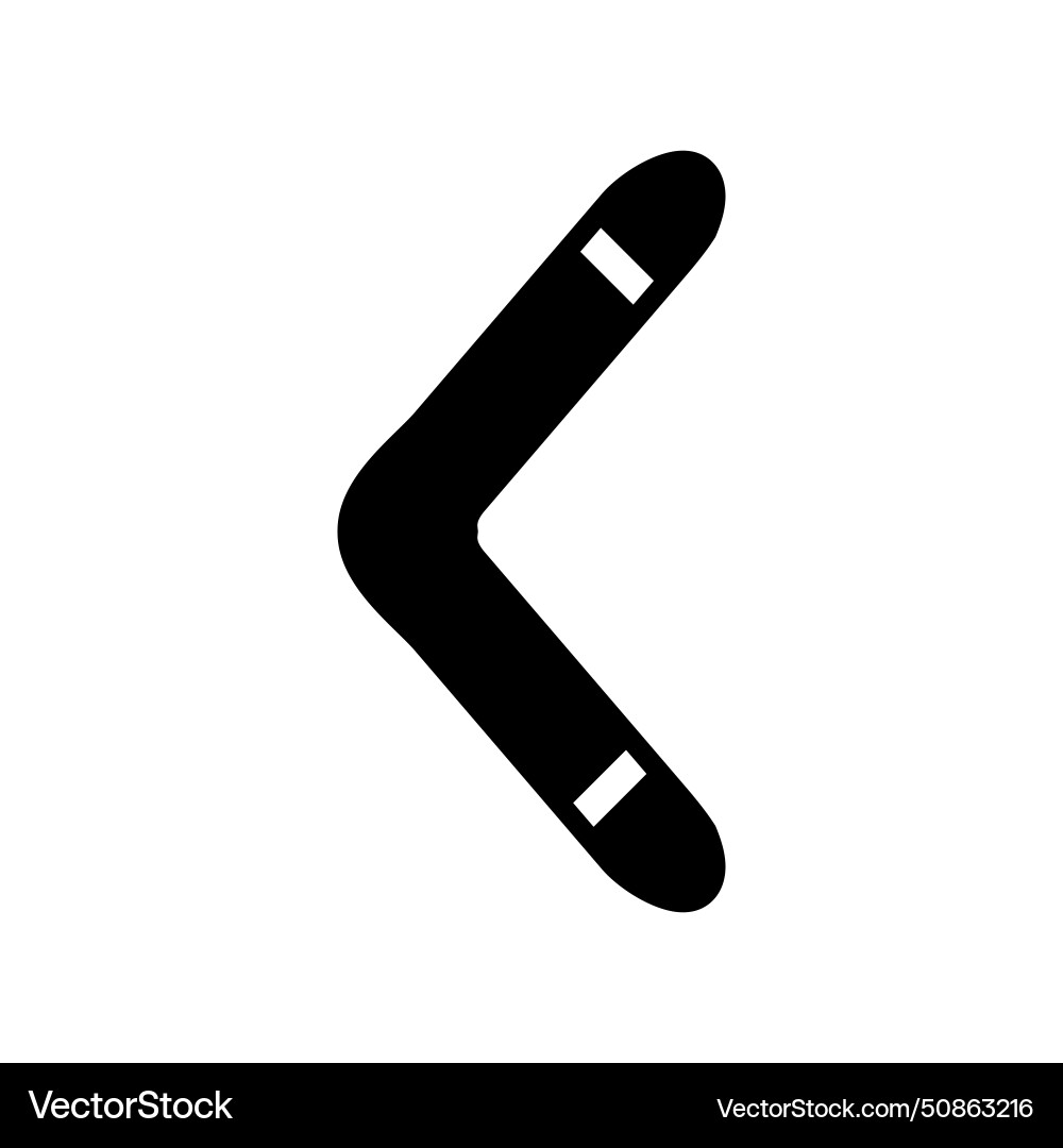 Boomerang icon on white Royalty Free Vector Image